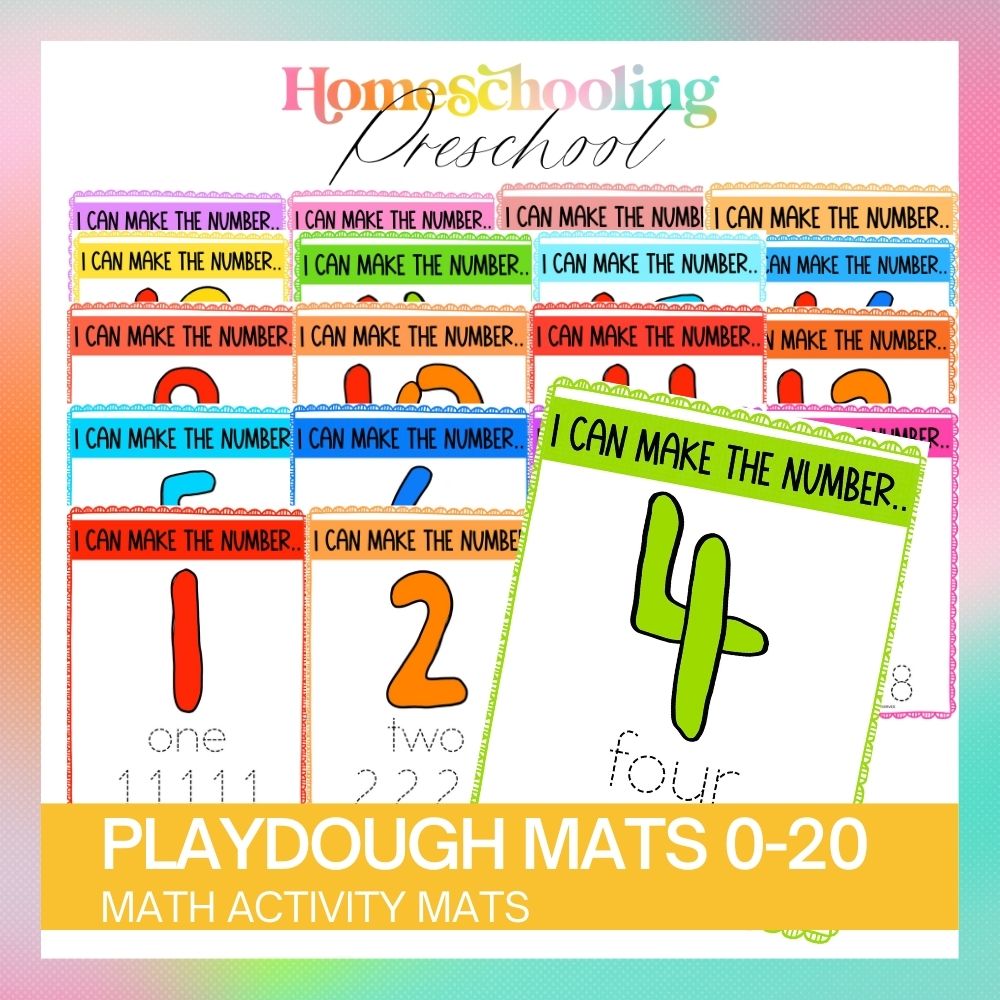 Numbers 0-20 Playdough Mats – The Sweet Dahlia
