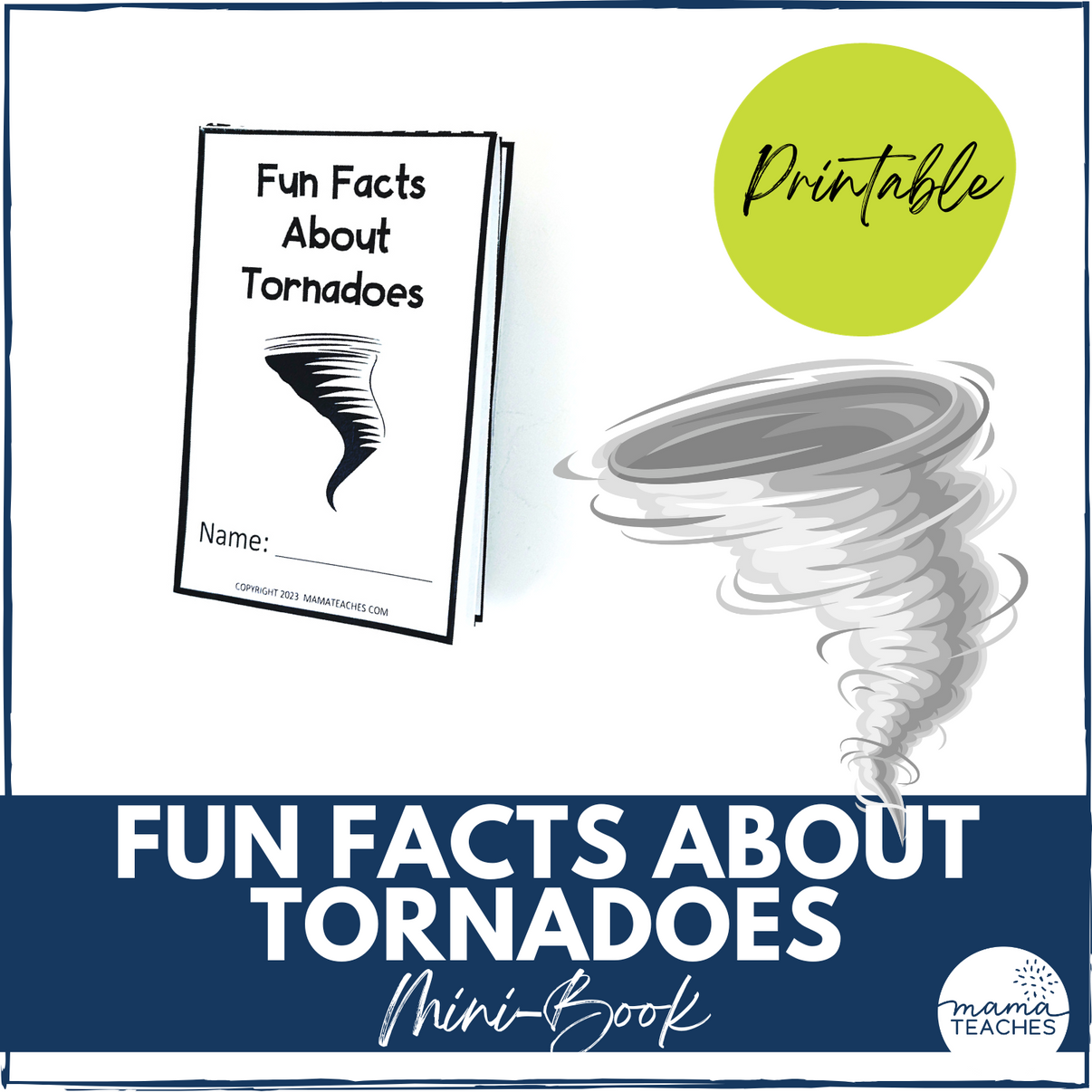 Fun Facts About Tornadoes Mini Book – The Sweet Dahlia