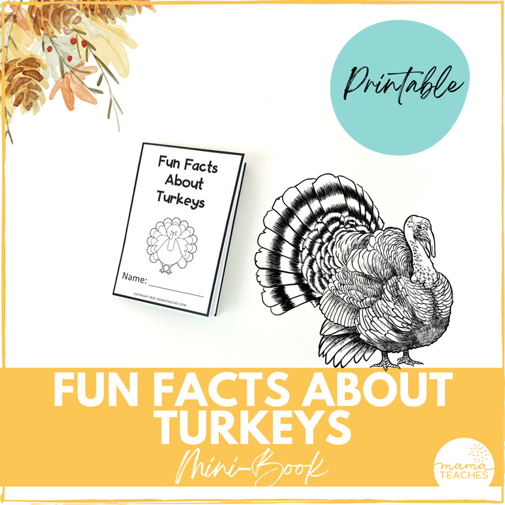 Fun Facts About Turkeys Mini-Book – The Sweet Dahlia