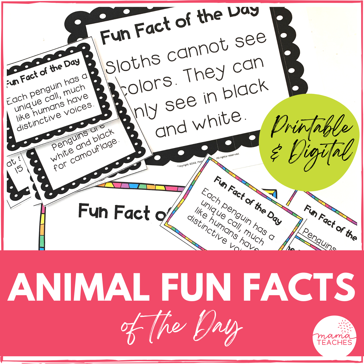 FUN FACTS OF THE DAY: ANIMALS {PRINT & DIGITAL} – The Sweet Dahlia